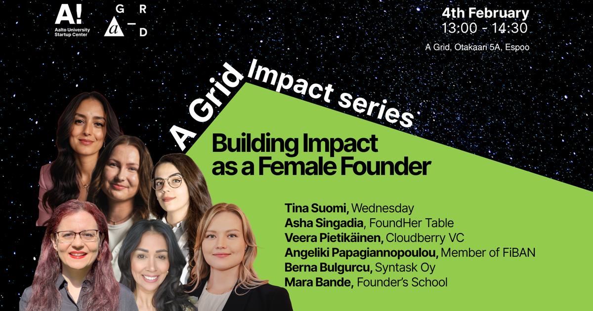 A Grid Impact Series: Building Impact as a Female Founder | Aalto ...